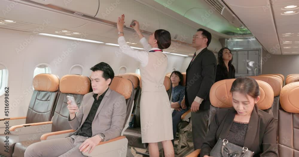 Attendance on flights Closes baggage compartments with the assistance ...