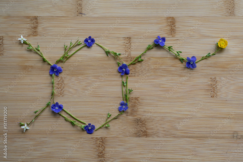 Dopamine chemical formula from flowers over wooden background Stock ...