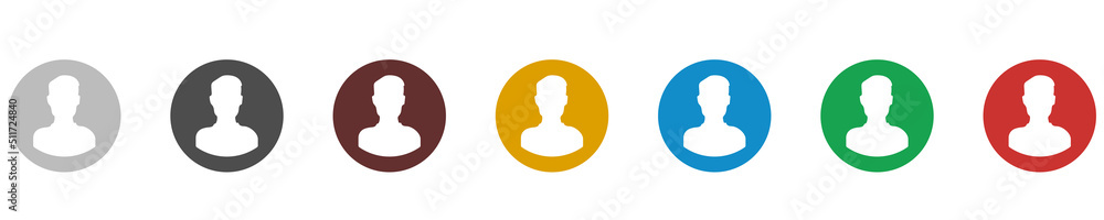 User avatars icon set. Icons isolated on a white background. Vector ...