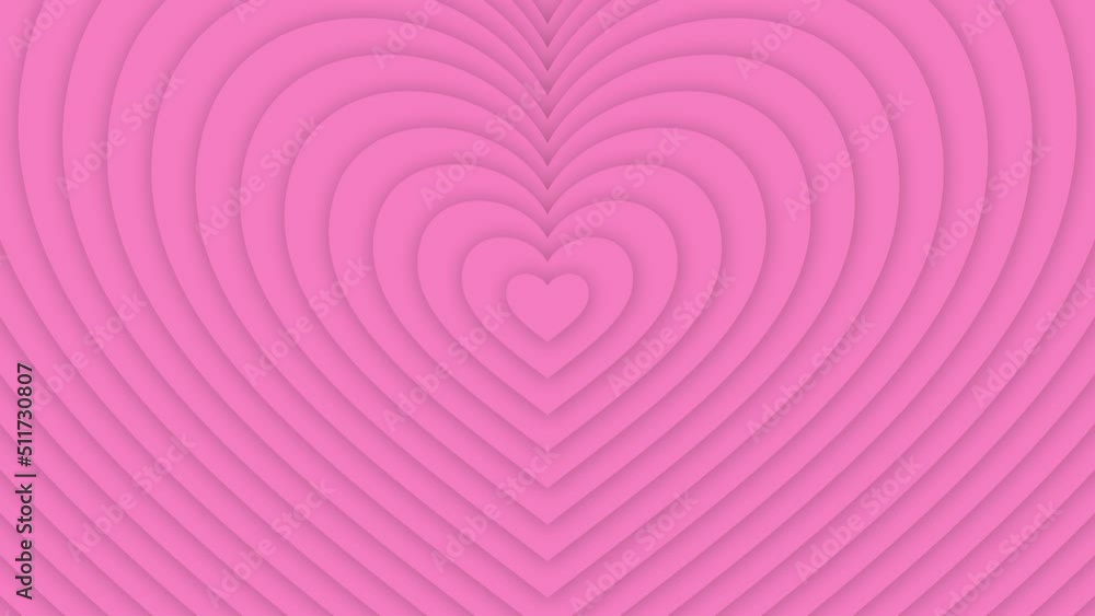 Animated pink background with hearts. 4K Dynamic seamless footage ...