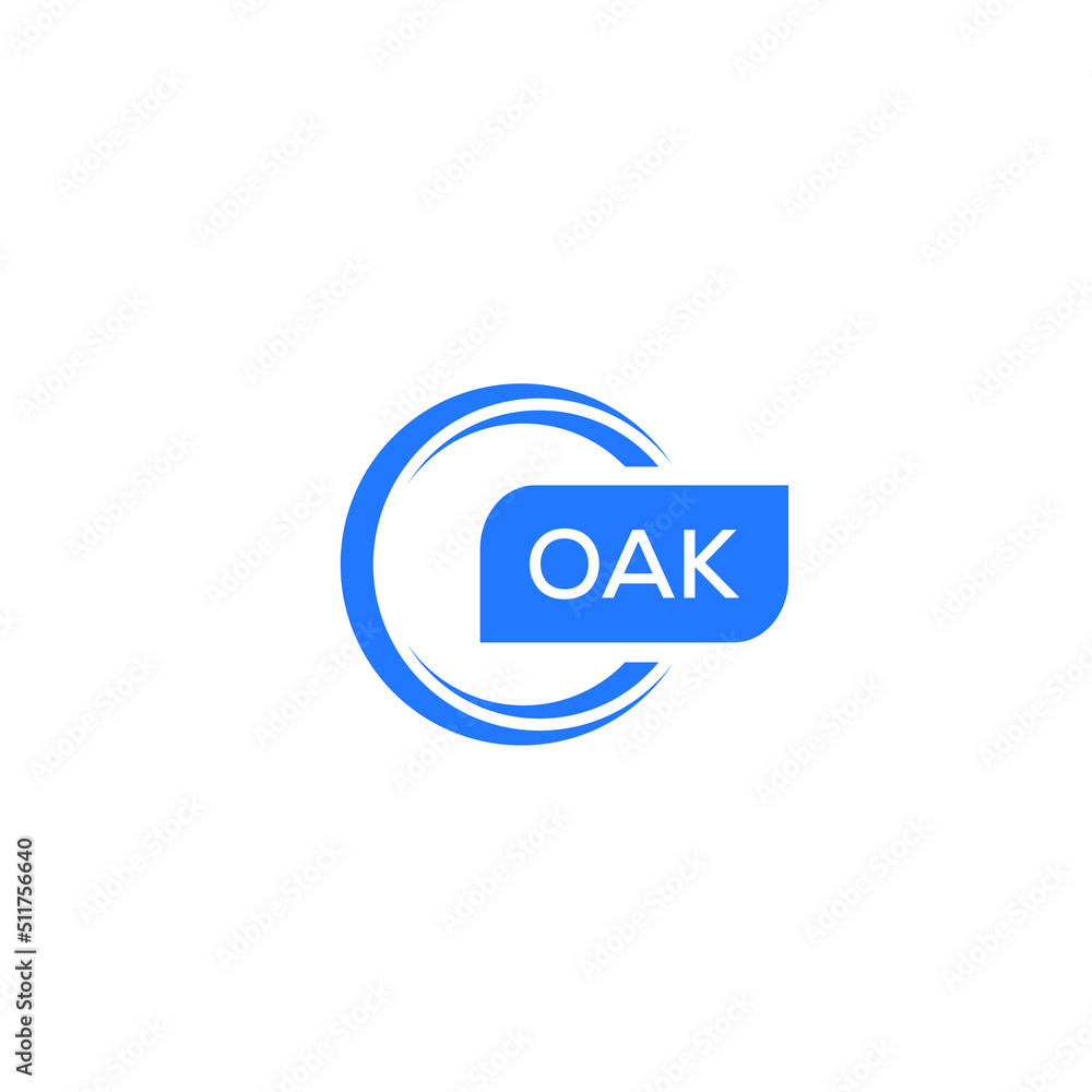 OAK letter design for logo and icon.OAK typography for technology ...