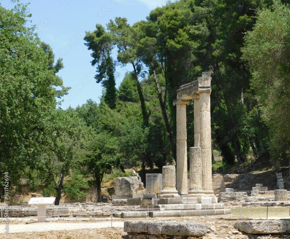 The Philippeion monument, built by Alexander the Great, in the ancient ...