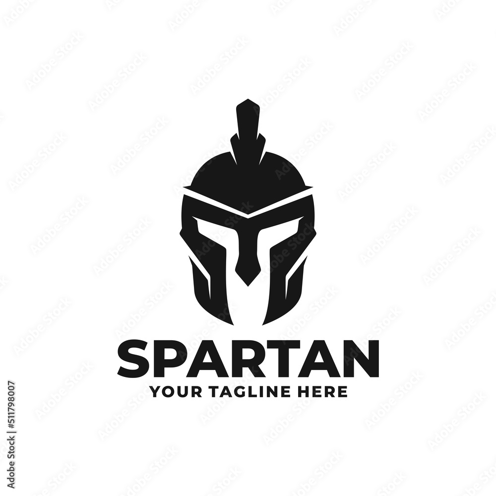 Poster Spartan logo design vector. Spartan helmet logo – Wall Art ...