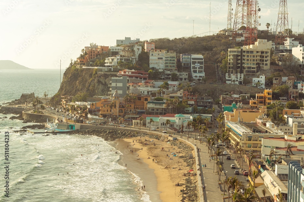 Playas de Mazatlán Sinaloa, zona turística Stock Photo | Adobe Stock