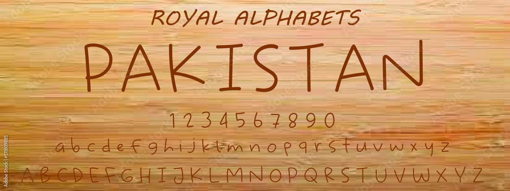 Vecteur Stock PAKISTAN Abstract Fashion font alphabet. Minimal modern ...