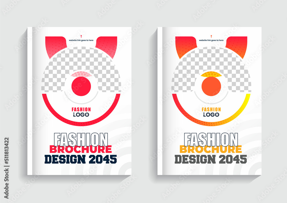 colorful fashion look book cover design template book cover fashion ...