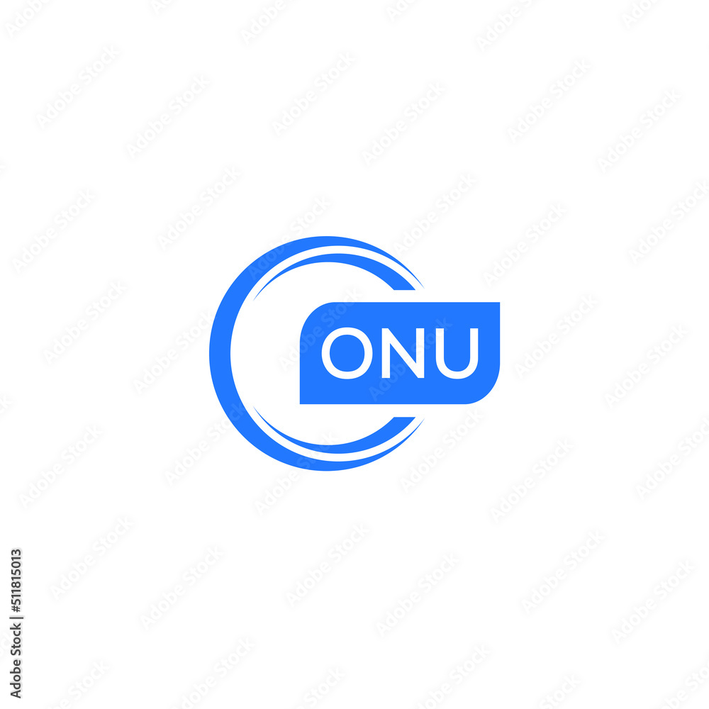 ONU letter design for logo and icon.ONU typography for technology ...
