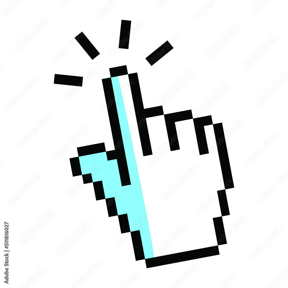 Cursor icon, pixel mouse cursor Stock Vector | Adobe Stock