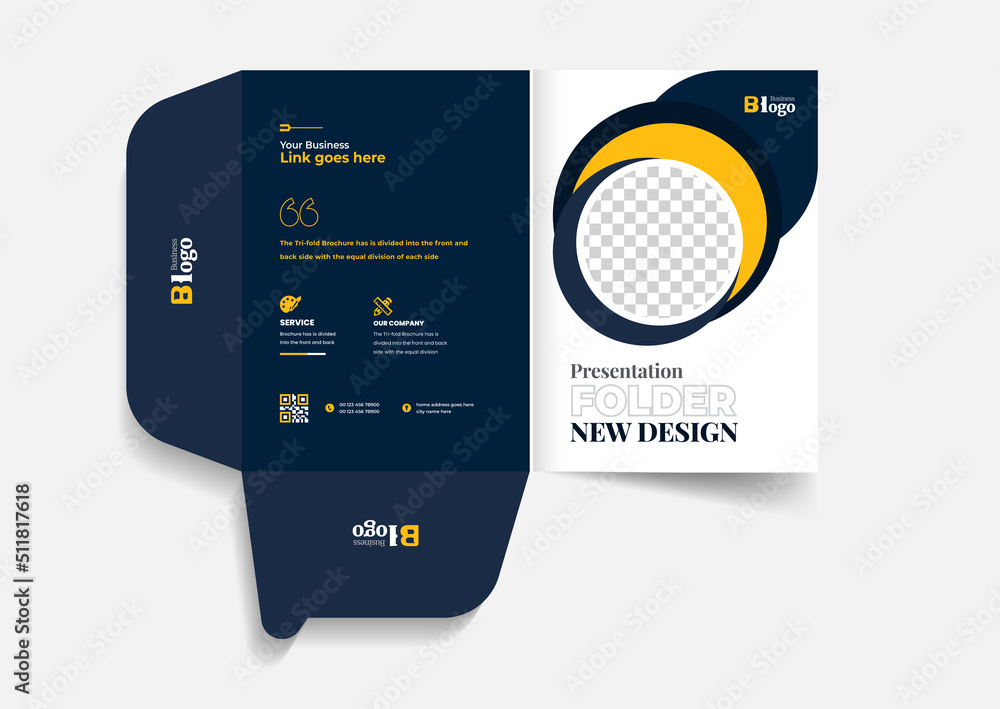 Corporate business presentation folder design template fully editable ...