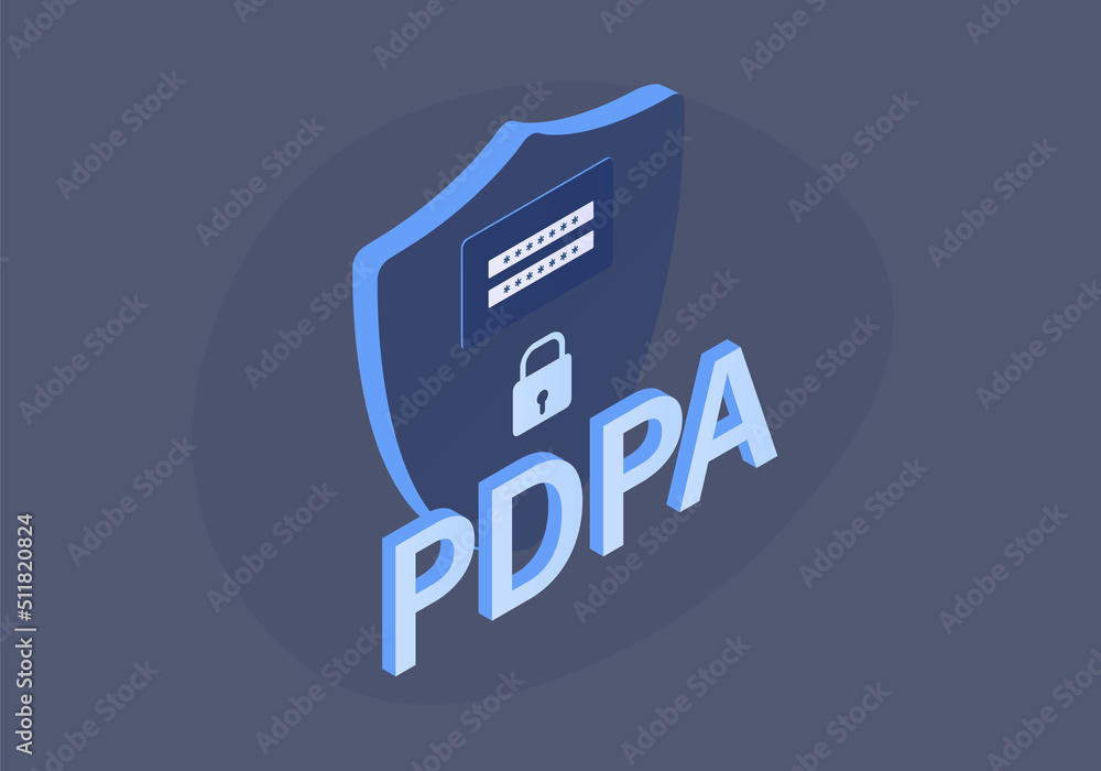 PDPA - personal data protection act concept illustration Stock Vector ...