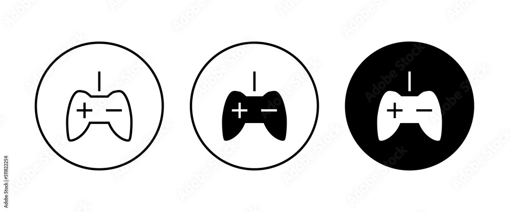 Minimal Gaming Symbol - Stream modern Games - Wireless Controller Icon ...