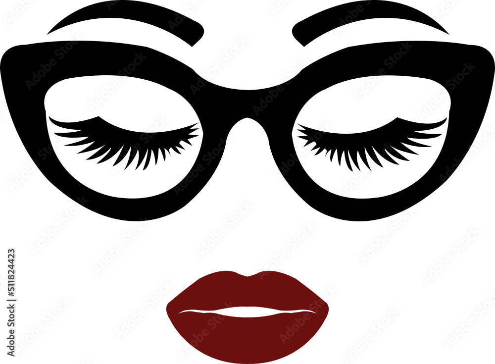 Woman face svg vector cut file for cricut and silhouette Stock Vector ...