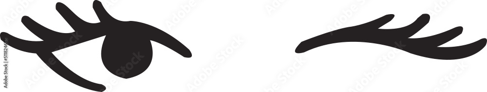 Winking Eyes svg vector cut file for cricut and silhouette Stock ...