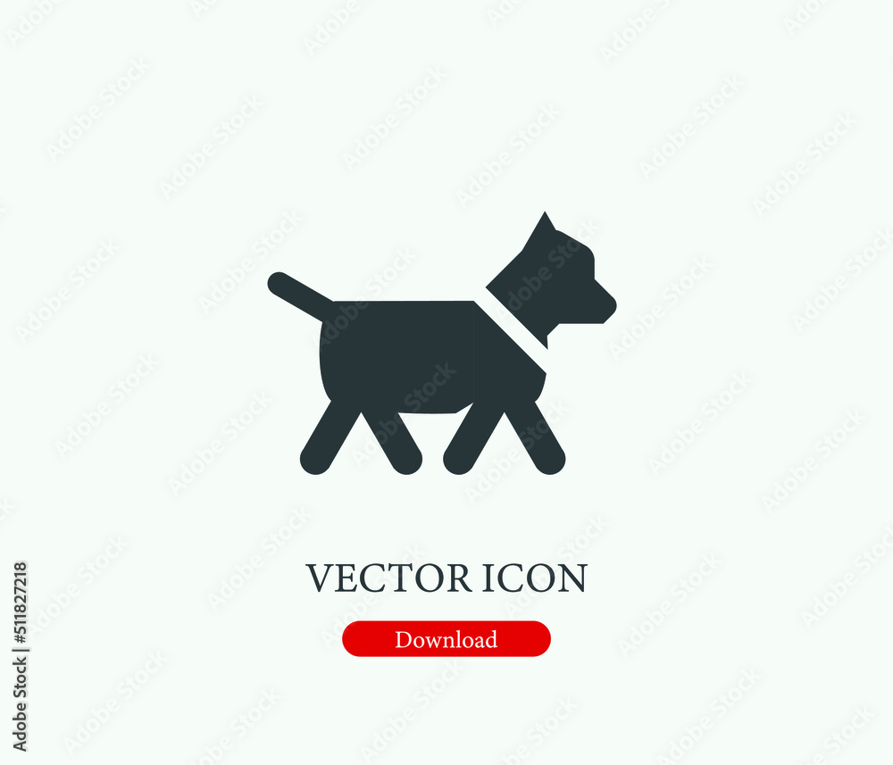 Guide dog vector icon. Editable stroke. Symbol in Line Art Style for ...
