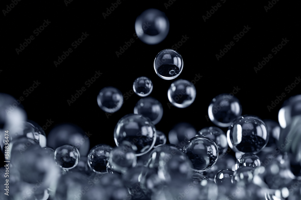 Crystal clear glass beads sphere circle marble balls bubbles ...