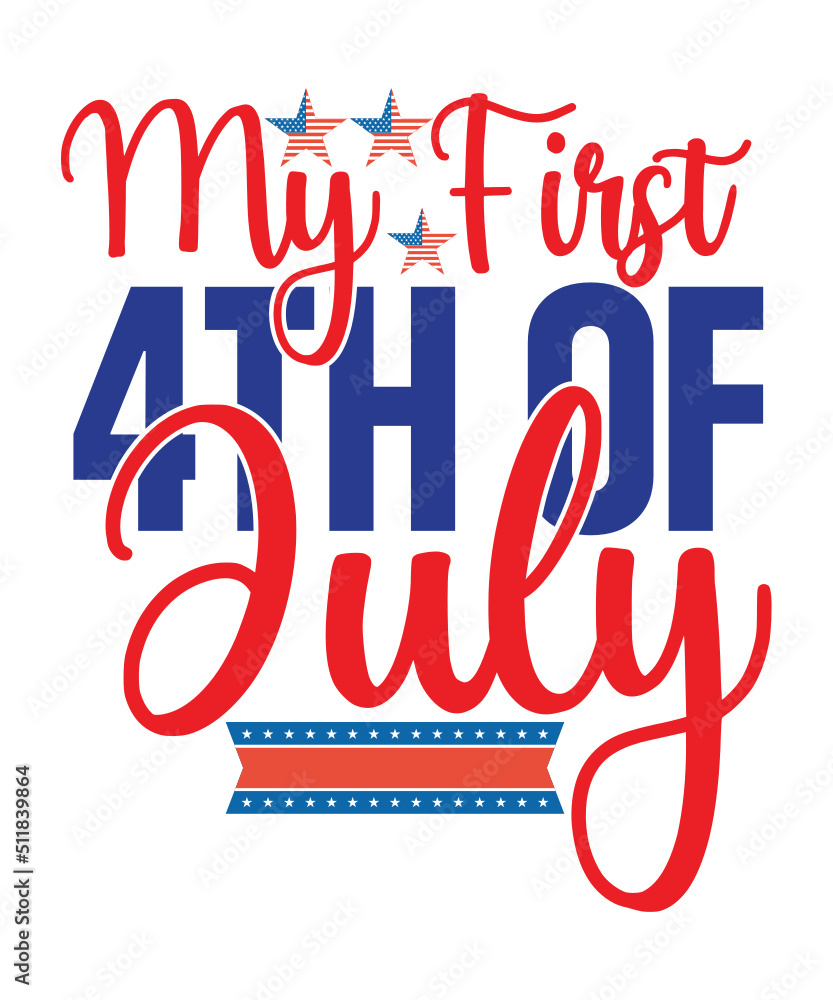 Vecteur Stock Happy 4th Of July SVG, Fourth of July SVG, Cut File ... Vecteur Stock Happy 4th Of July SVG, Fourth of July SVG, Cut File ...