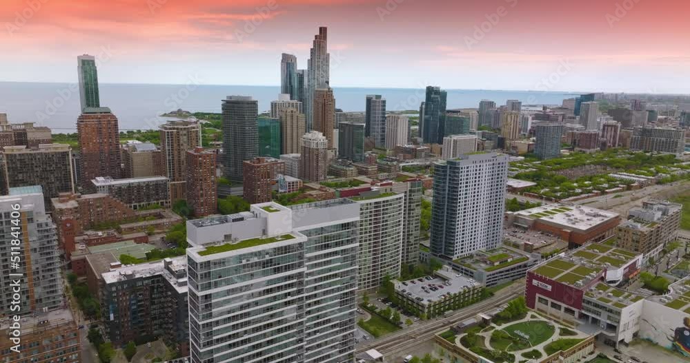 Present-day diverse architecture of modern Chicago, Illinois. Wonderful ...