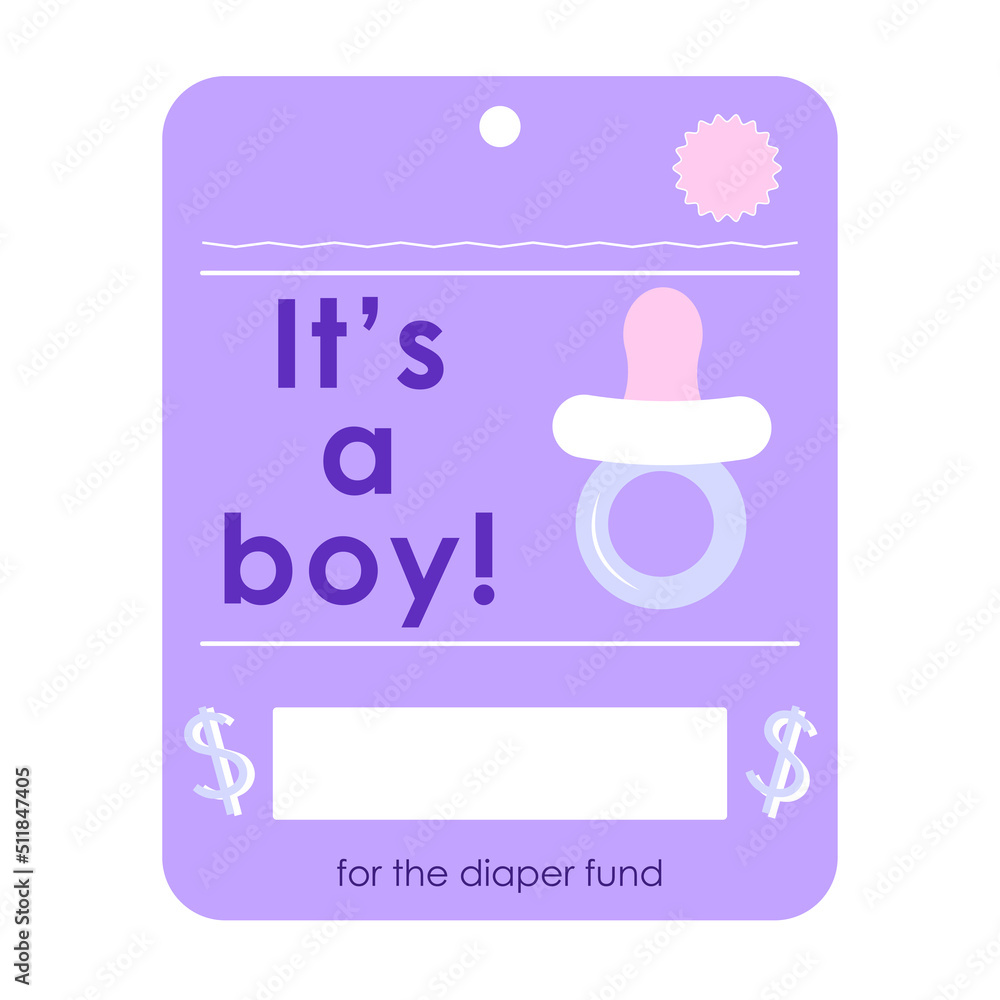 It’s a boy-baby gift card. Baby shower greeting invitation cards. Money ...