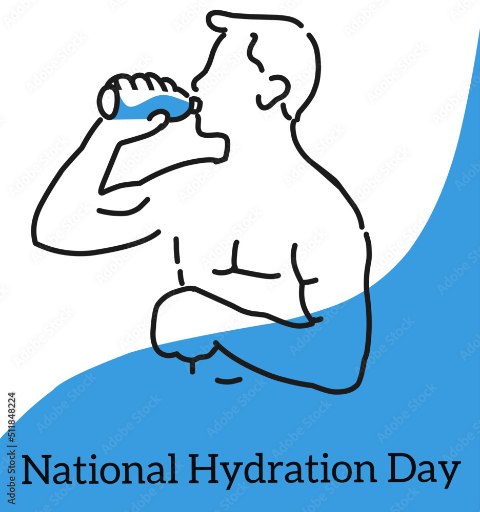 National Hydration Day. June 23. Annual health awareness concept for ...