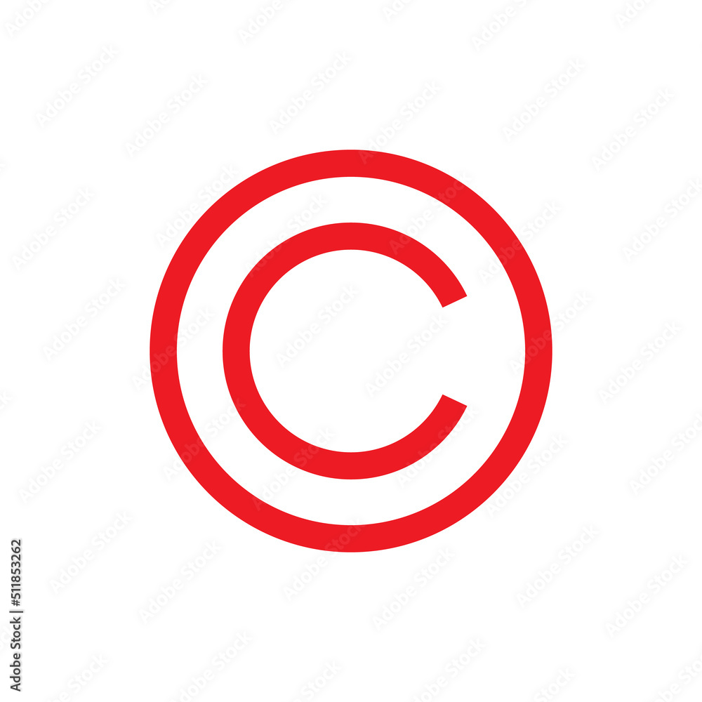Red Copyright Symbol