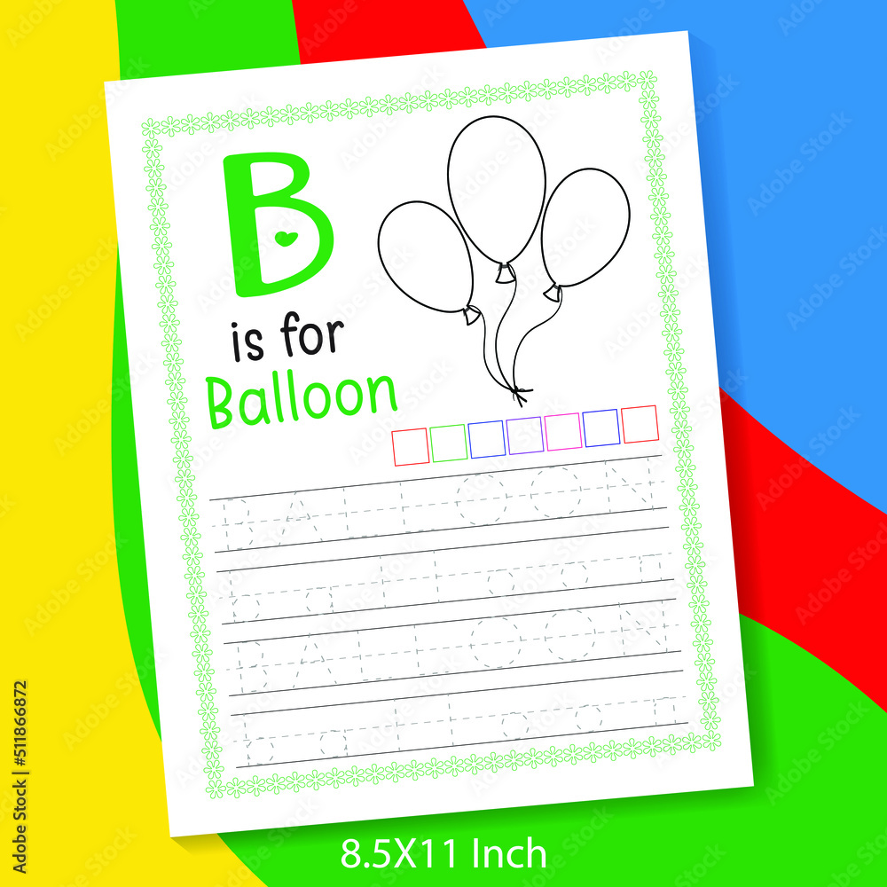 A to Z alphabet letter with easy word tracing and coloring book for ...