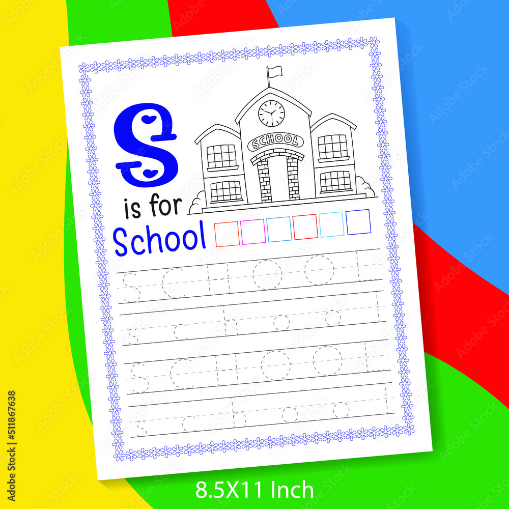 A to Z alphabet letter with easy word tracing and coloring book for ...