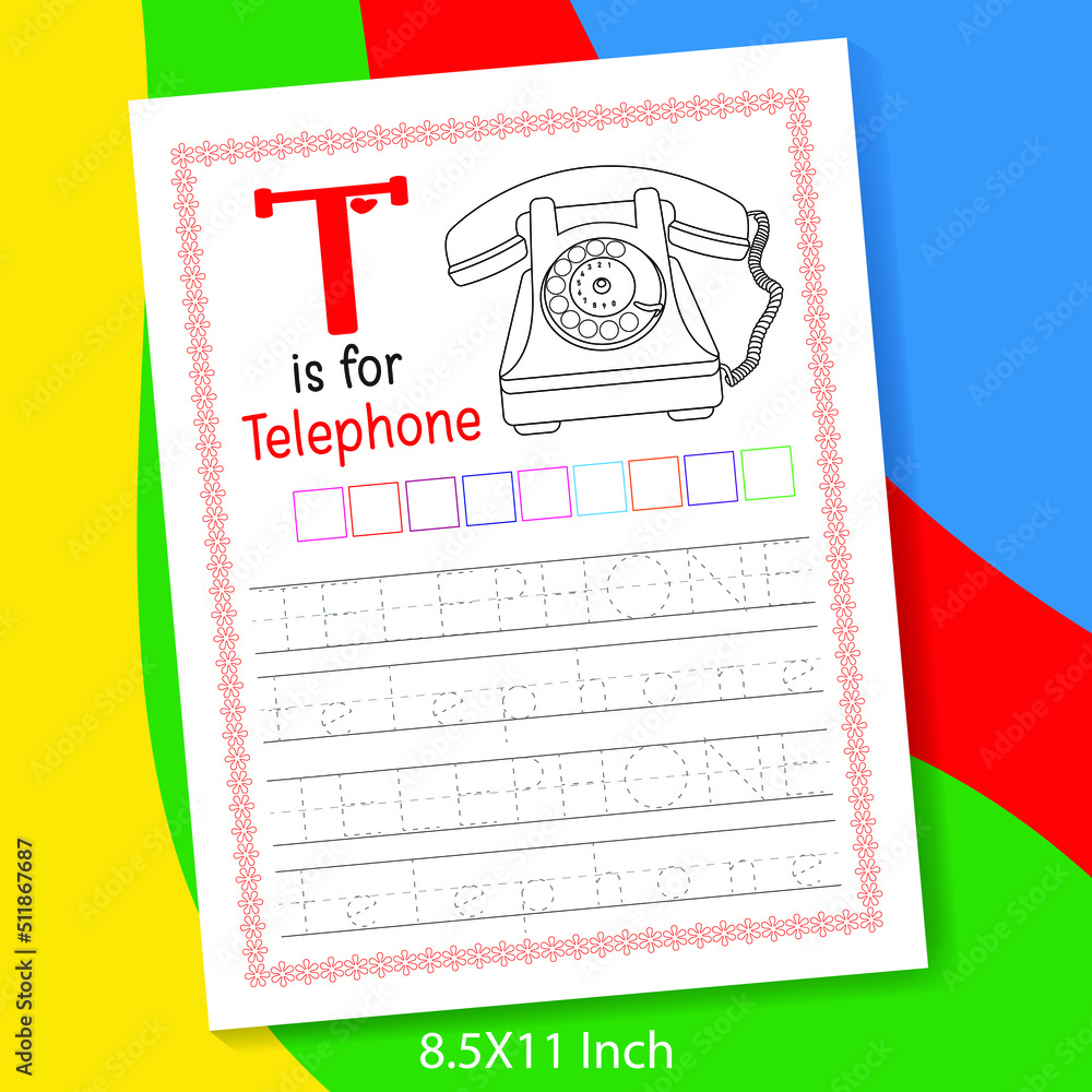 A to Z alphabet letter with easy word tracing and coloring book for ...