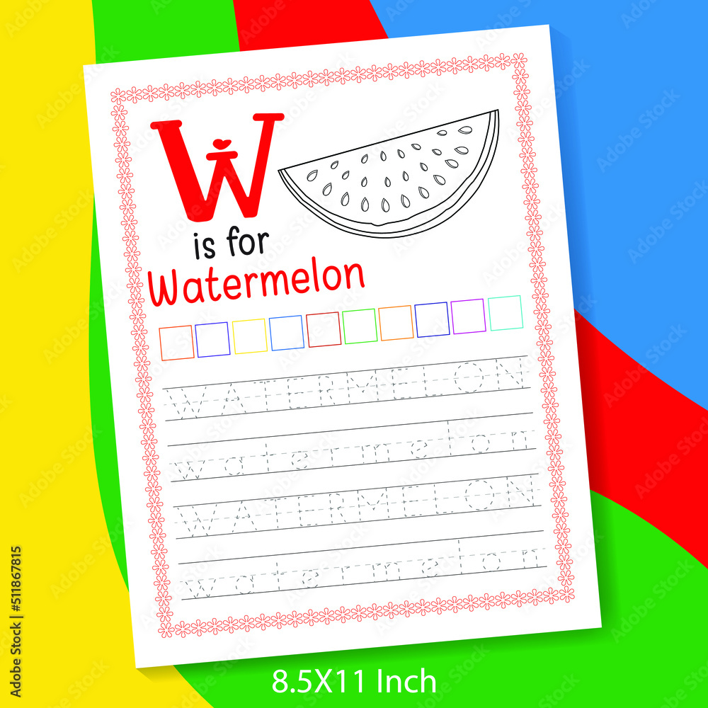 A to Z alphabet letter with easy word tracing and coloring book for ...