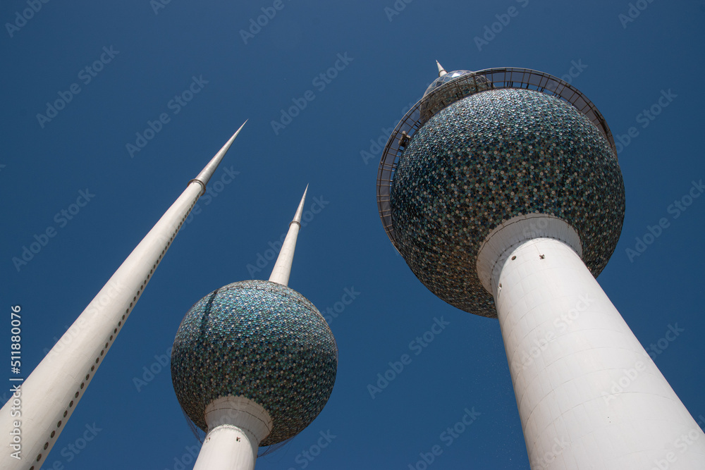 The Kuwait Towers are a group of three thin towers in Kuwait City ...