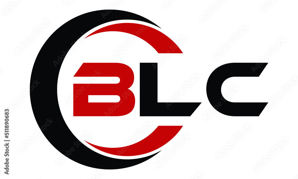 BLC three letter swoosh logo design vector template | monogram logo ...