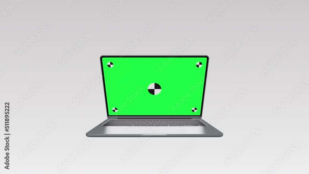 Stockvideo Realistic thin laptop computer 3d animation. Highly detailed ...