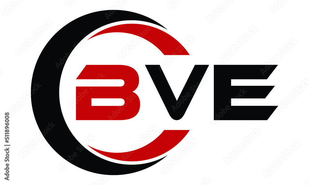 BVE three letter swoosh logo design vector template | monogram logo ...