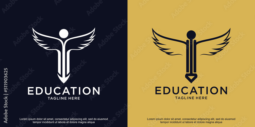 education logo design template premium vector Stock Vector | Adobe Stock