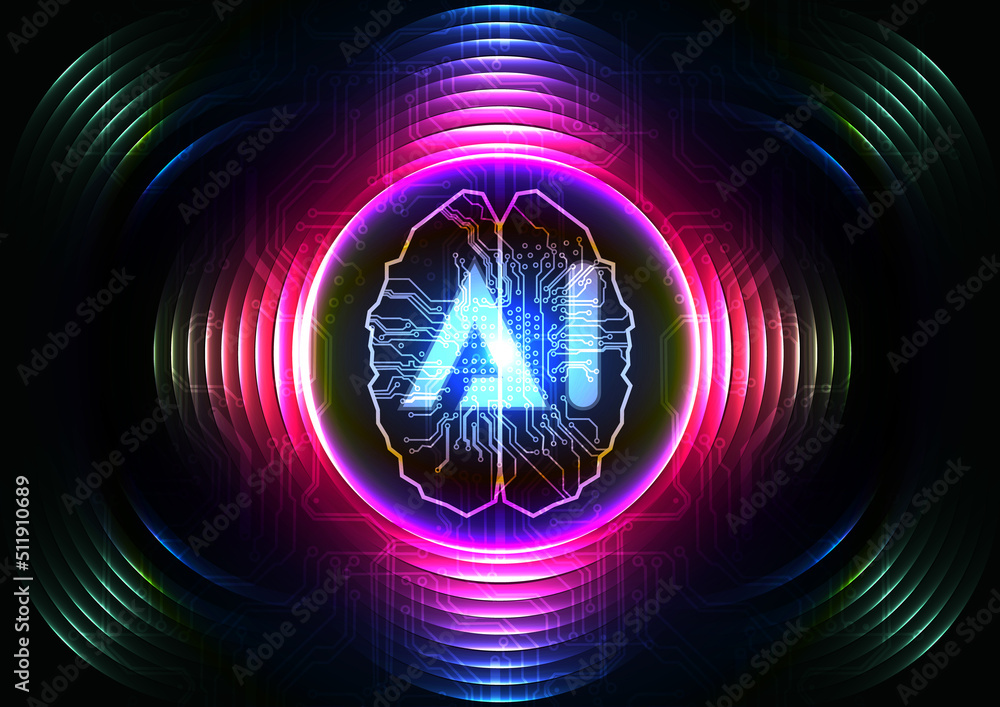 Abstract Vector artificial Intelligence, neural network,big data ...