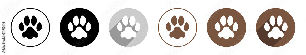 Tier Pfote Vektor Icons Stock Vector | Adobe Stock