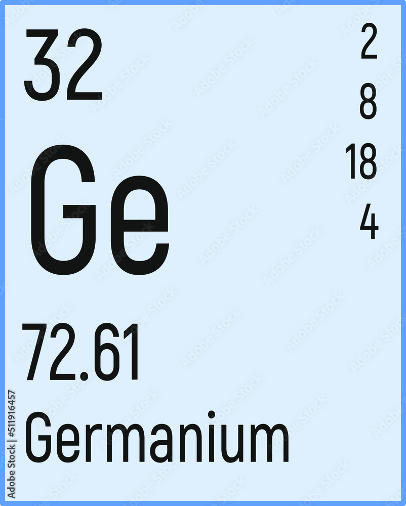 Periodic Table of the Elements Germanium icon vector image. Stock ...
