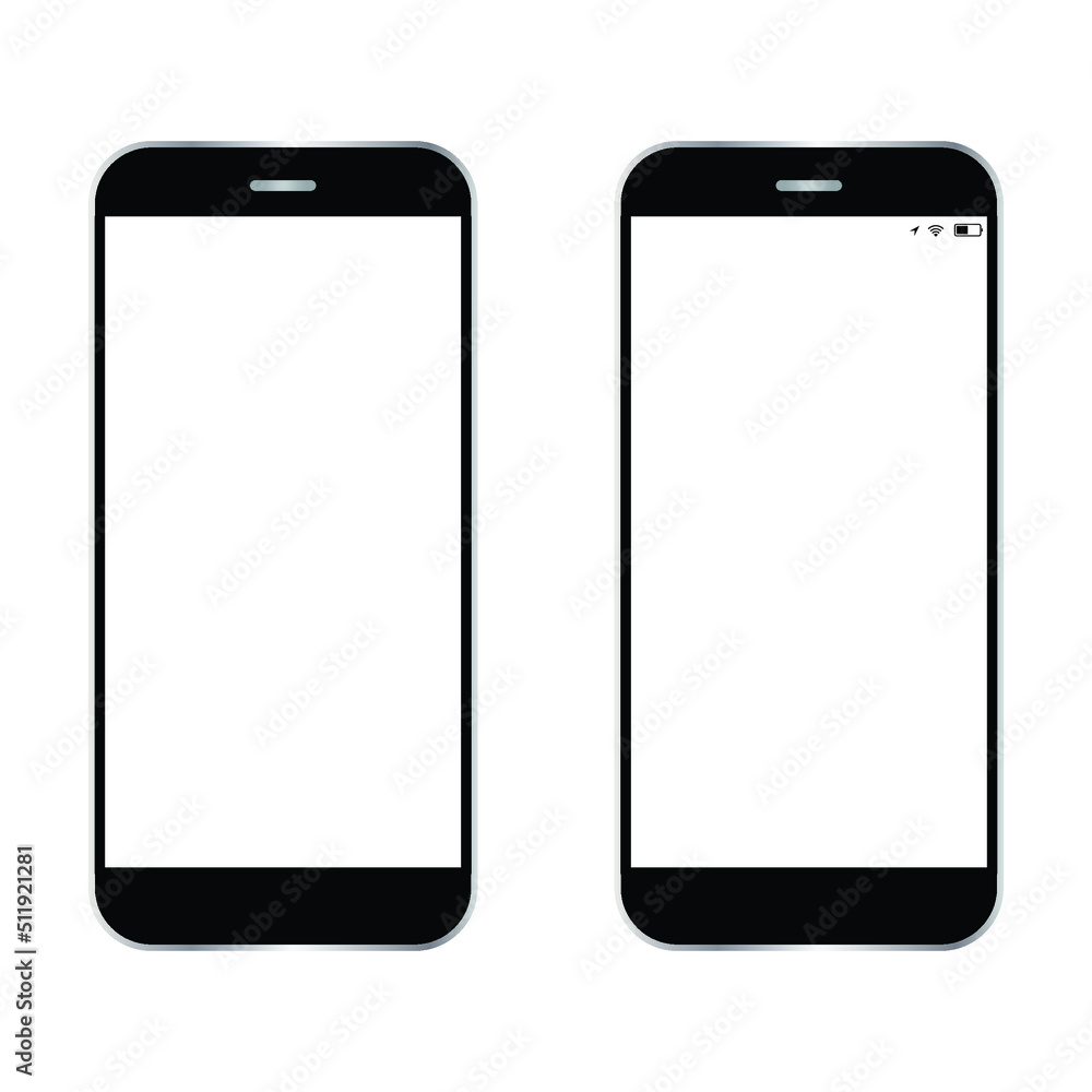 Smartphone similar icon with blank white screen for Infographic Global ...