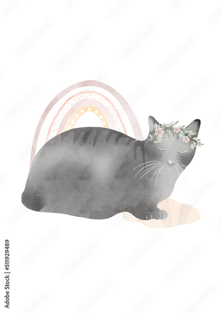 Magic rainbow cat - unicorn, cat, magic, kitty, horse unicorn, poster ...