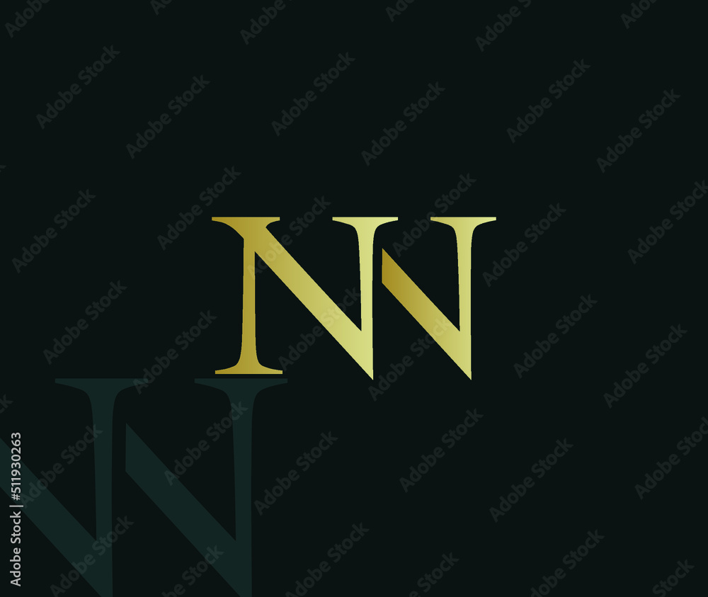 NN letter Modern Design Illustration Stock Vector | Adobe Stock
