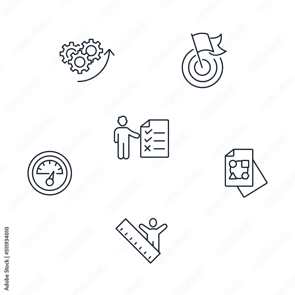 KPI icons set . KPI pack symbol vector elements for infographic web ...