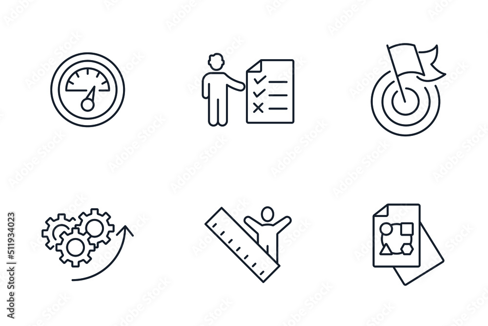 KPI icons set . KPI pack symbol vector elements for infographic web ...