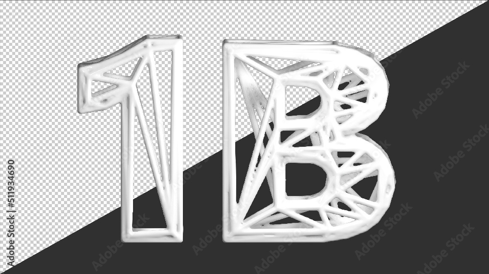 3D Banner with 1B Followers. Thank you for subscribe. White text. 3d ...