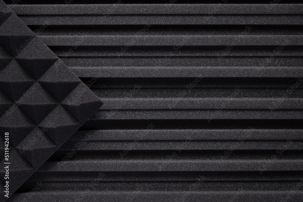 Acoustic soundproof foam wall background texture. Sound isolation ...