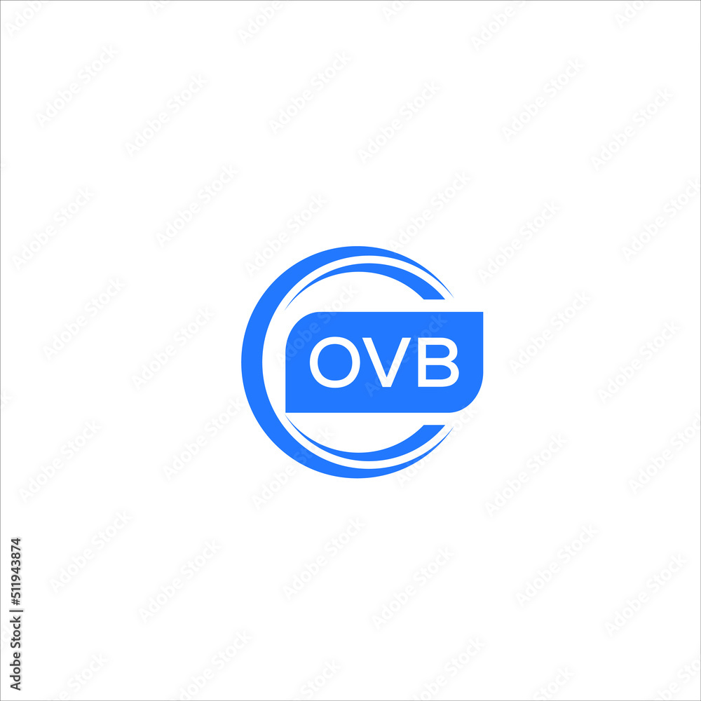 OVB letter design for logo and icon.OVB typography for technology ...