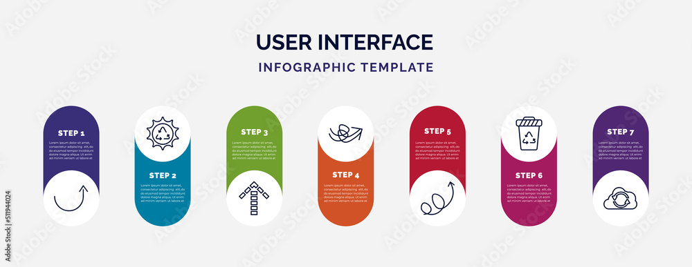 infographic template with icons and 7 options or steps. infographic for ...