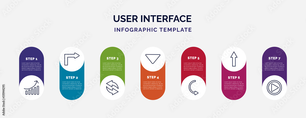 infographic template with icons and 7 options or steps. infographic for ...