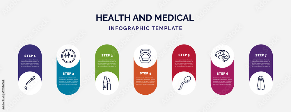 infographic template with icons and 7 options or steps. infographic for ...