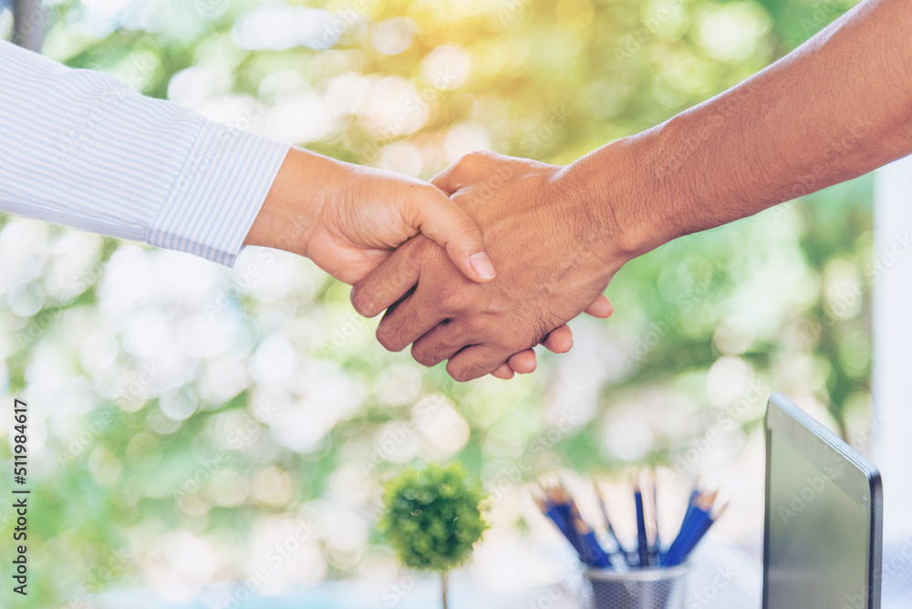 Trust honesty business customer handshake together promise respect ...