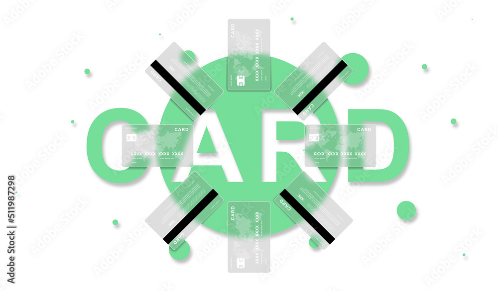 Credit card banner. Metaphor of cashless payment and transfers on ...