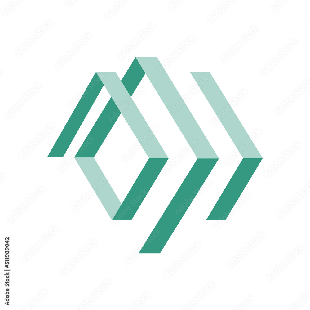 geometric 3d overlapping swirls spiral logo design vector graphic ...